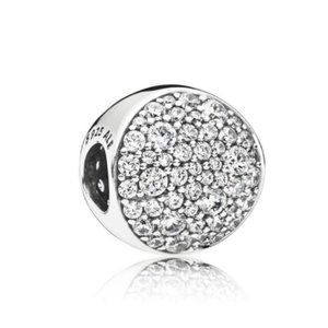 Pandora | Jewelry | Pandora Sterling Silver Pav Sphere Charm | Poshmark